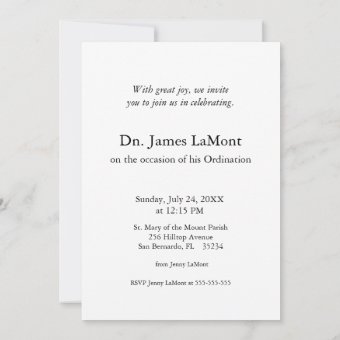 Deacon Ordination Invitation Scripture | Zazzle