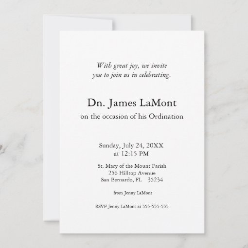 Deacon Ordination Invitation Scripture | Zazzle