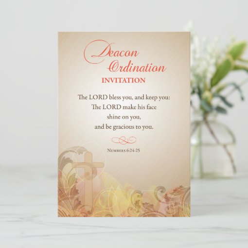 Deacon Ordination Invitation Scripture | Zazzle