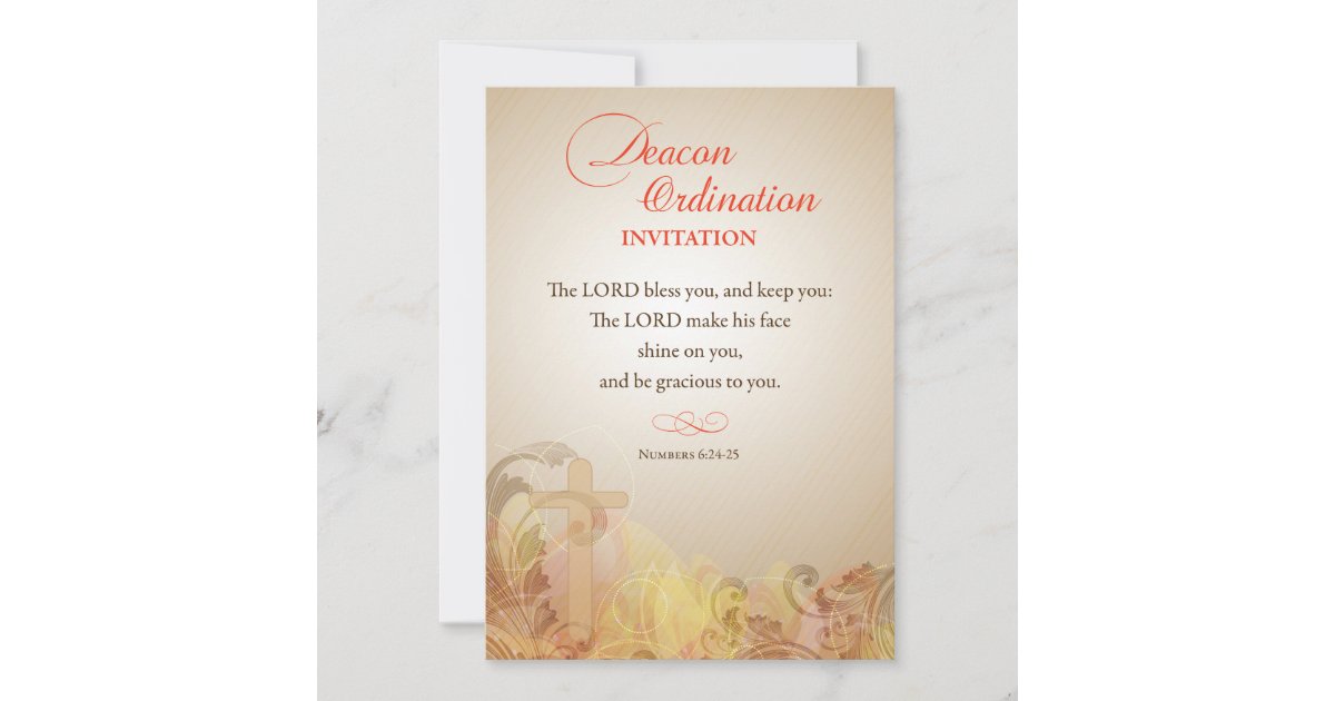 Deacon Ordination Invitation Scripture | Zazzle