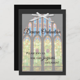 Deacon Ordination Invitation - Stain Glass | Zazzle