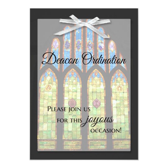 Deacon Ordination Invitation - Stain Glass | Zazzle.com