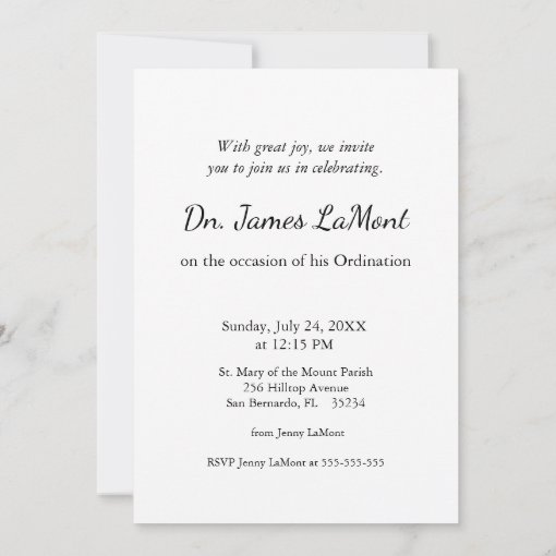 Deacon Ordination Invitation with Mountains | Zazzle