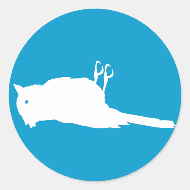 Dead Bird Roadkill Graphic Classic Round Sticker | Zazzle