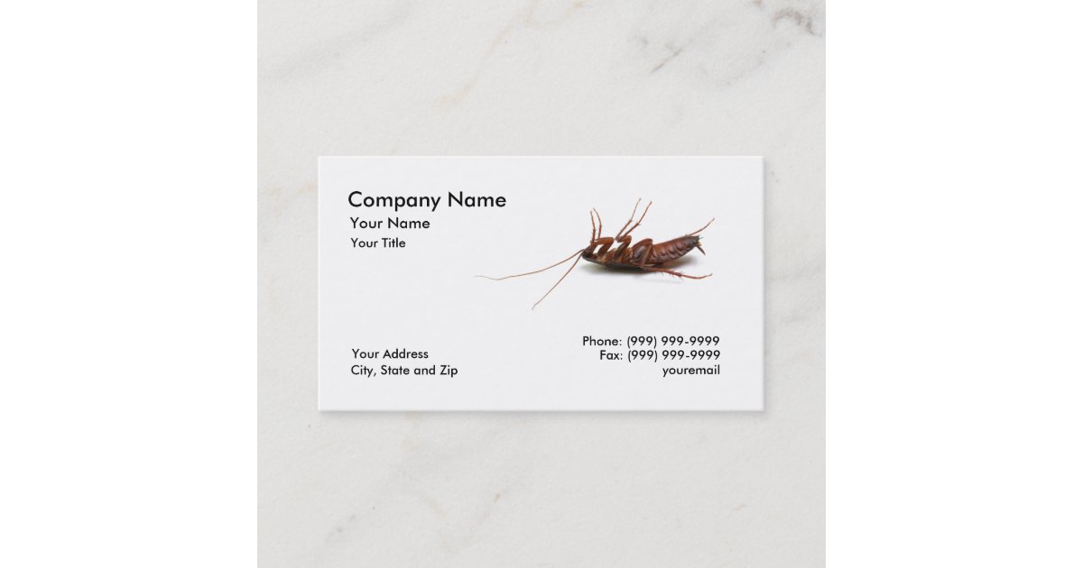 Dead Cockroach Business Card | Zazzle