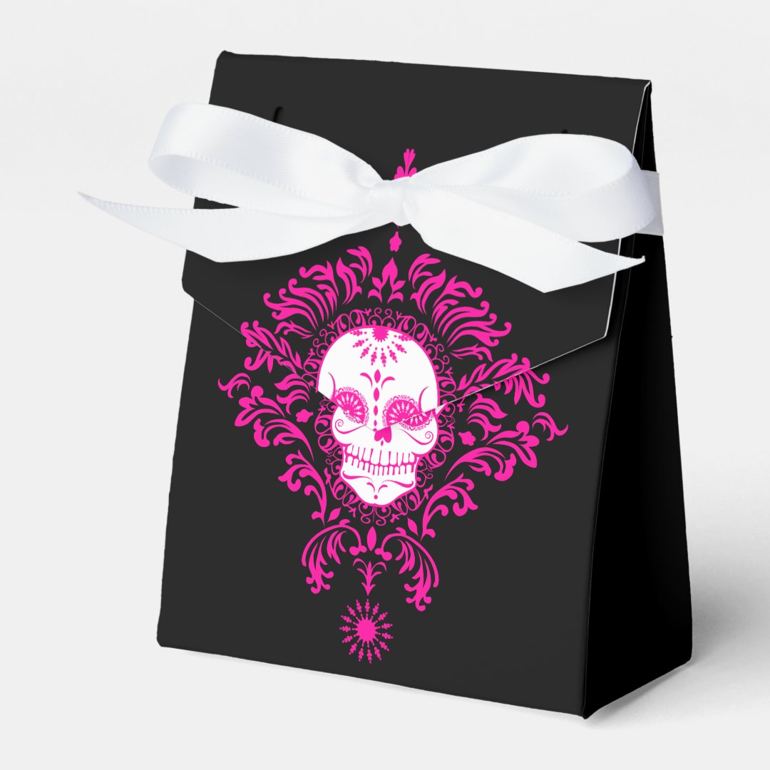 Dead Damask - Custom Sugar Skull Favor Boxes | Zazzle