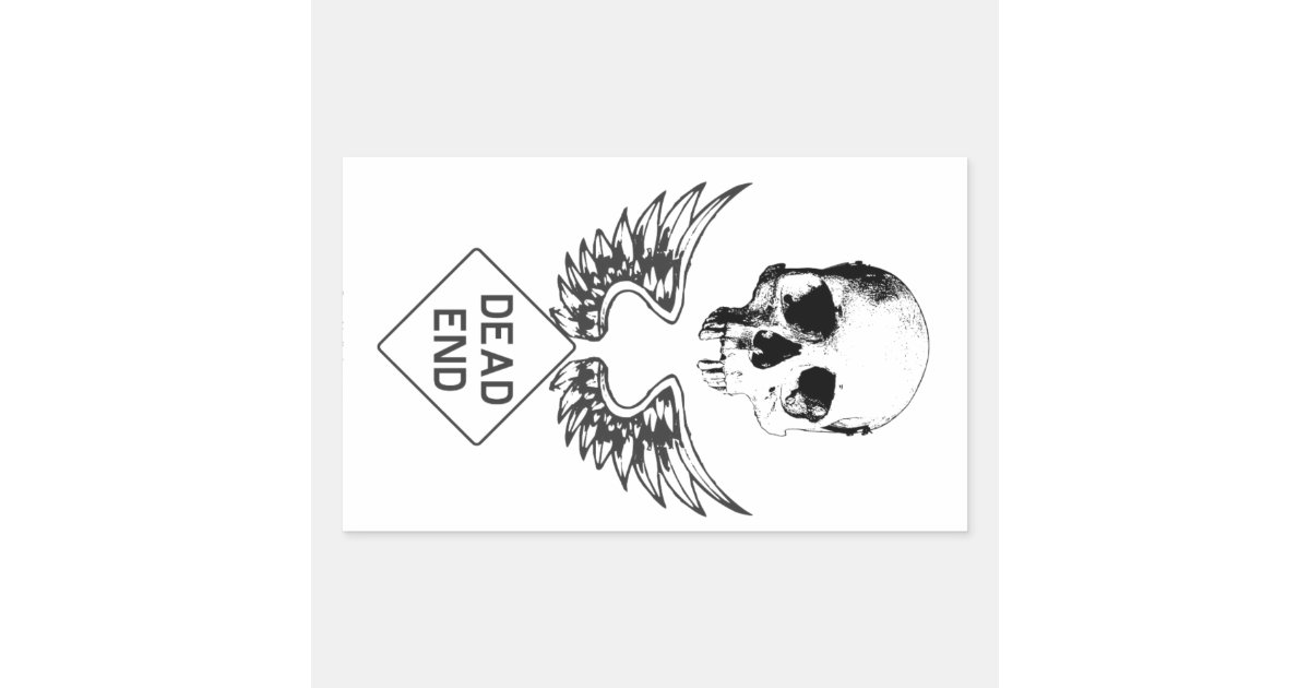 Dead End Rectangular Sticker | Zazzle