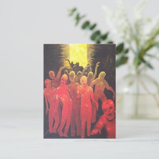 Dead End Zombie Hoard dark horror Art Postcard | Zazzle