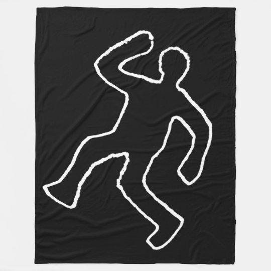 Dead Man Chalk Outline Gag Blanket | Zazzle.com