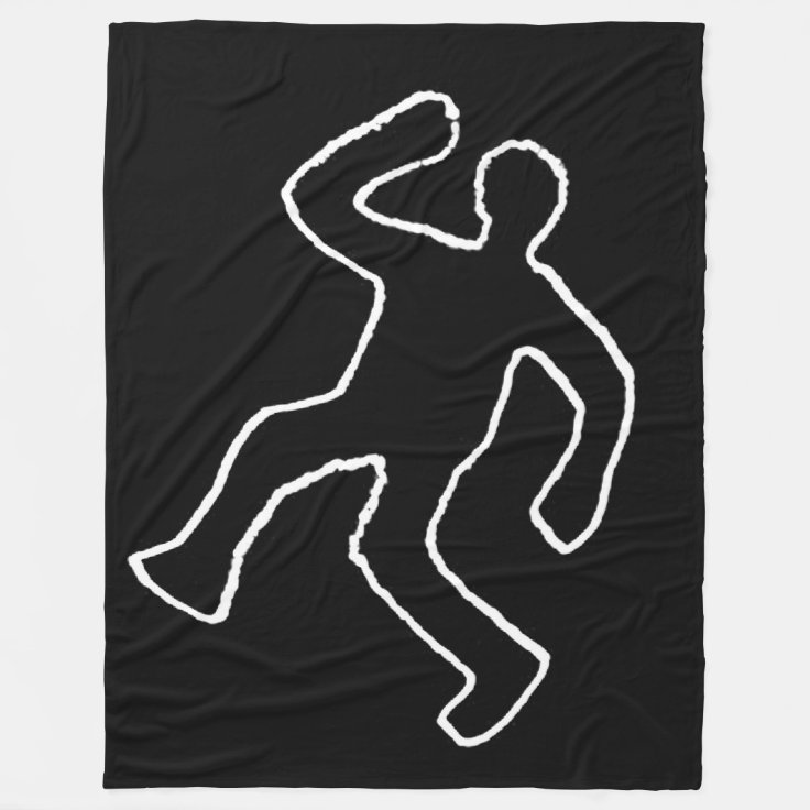 Dead Man Chalk Outline Gag Blanket | Zazzle Dead Man Chalk Outline Gag Blanket | Zazzle