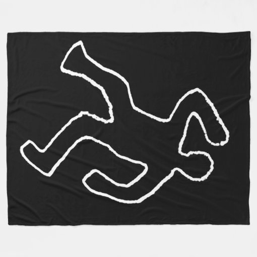 Dead Man Chalk Outline Gag Blanket | Zazzle