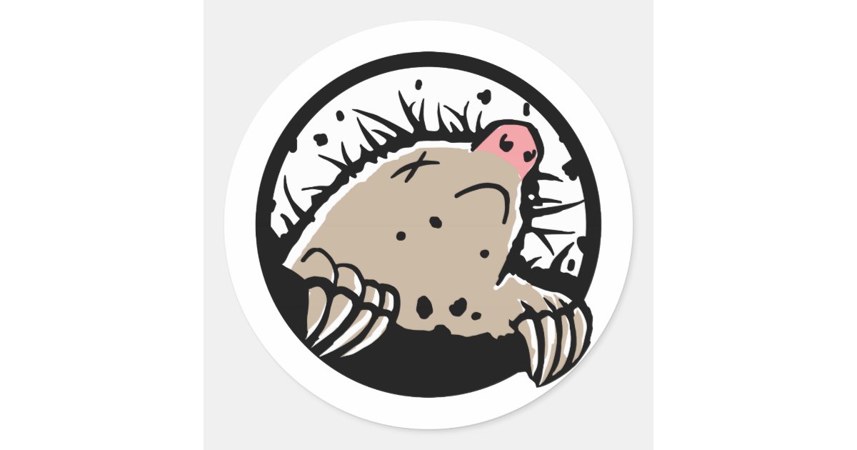 Dead Mole Sticker | Zazzle