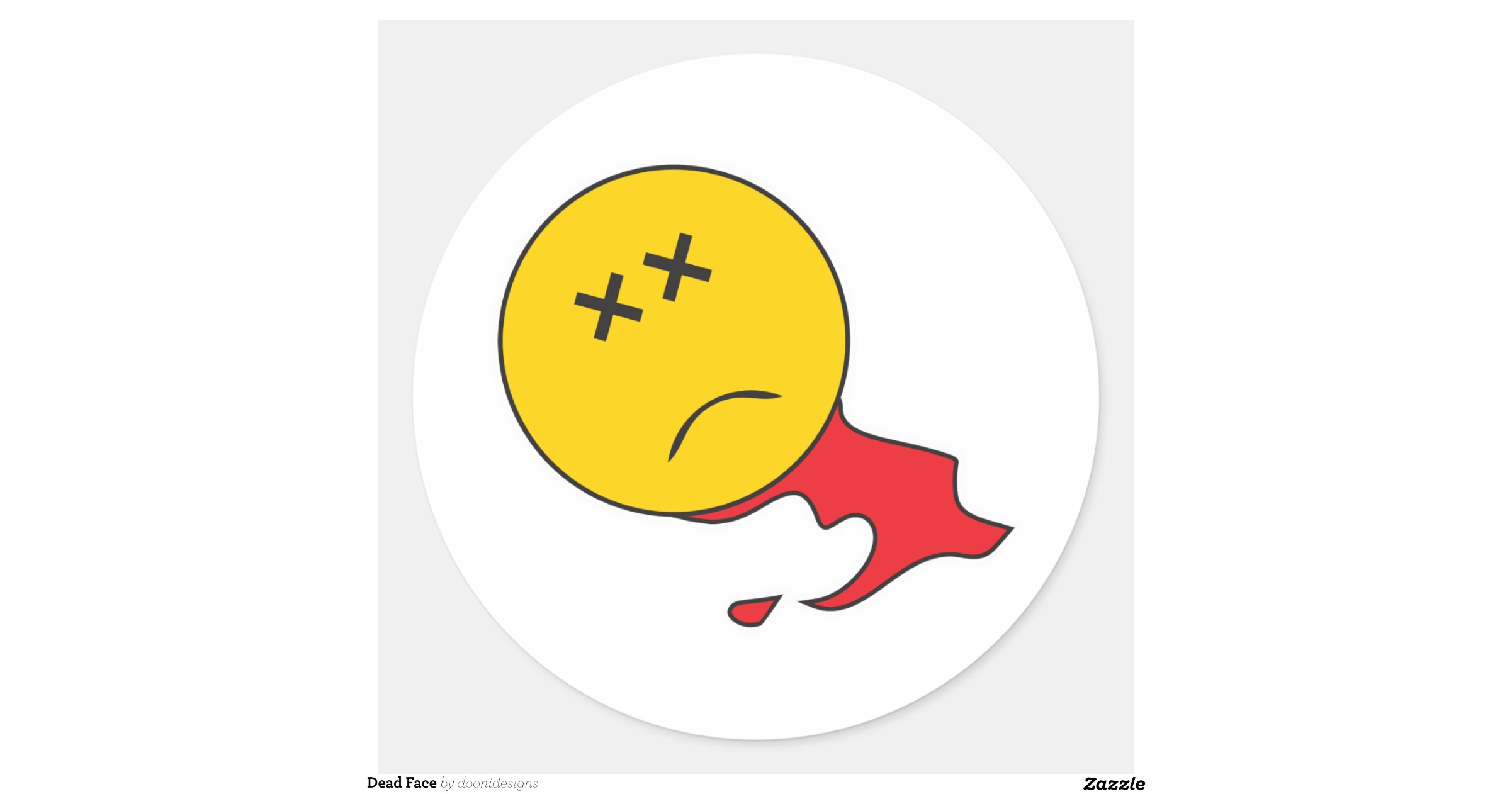dead_smiley_face_classic_round_sticker ...