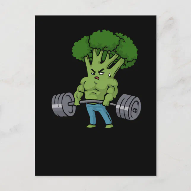 Deadlift Broccoli Gym Fitness Gift Bodybuilding Postcard | Zazzle