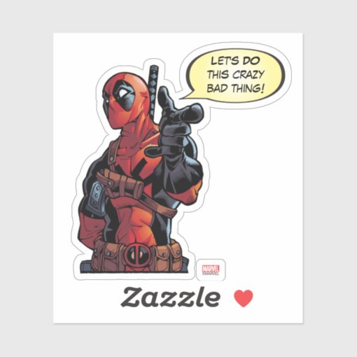 Deadpool Closeup Pointing Sticker | Zazzle