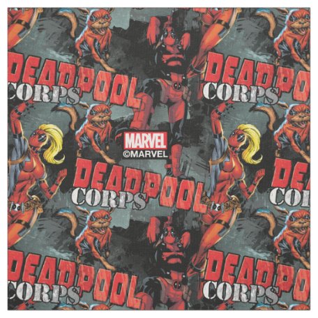 Mini Deadpool Imposter Pattern Fabric | Zazzle.com