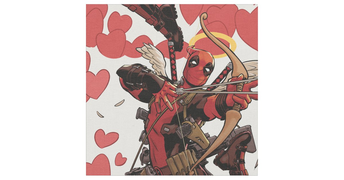 Deadpool Cupid Fabric | Zazzle