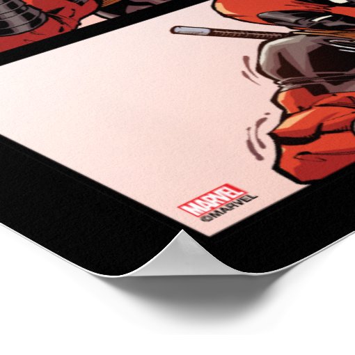 Deadpool Drawing on the Roof Poster | Zazzle