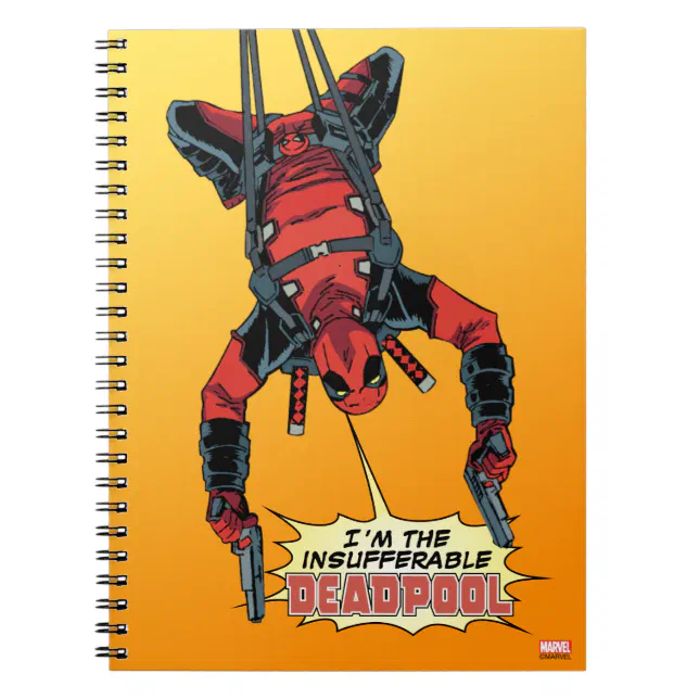 Deadpool Hanging From Harness Notebook | Zazzle