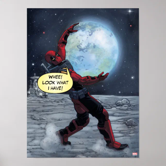 Deadpool Holding The Earth Poster | Zazzle
