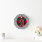 Deadpool in Paint Splatter Logo Round Clock | Zazzle