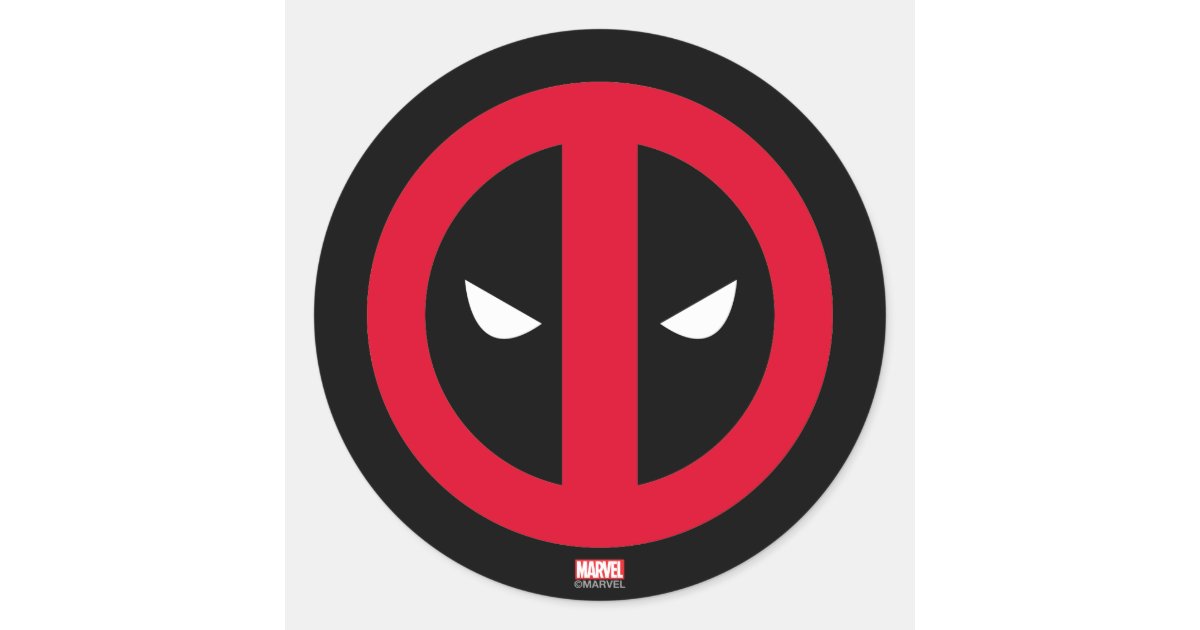 Deadpool Logo Classic Round Sticker | Zazzle