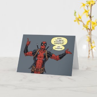 Deadpool Pointing Character Art Card | Zazzle