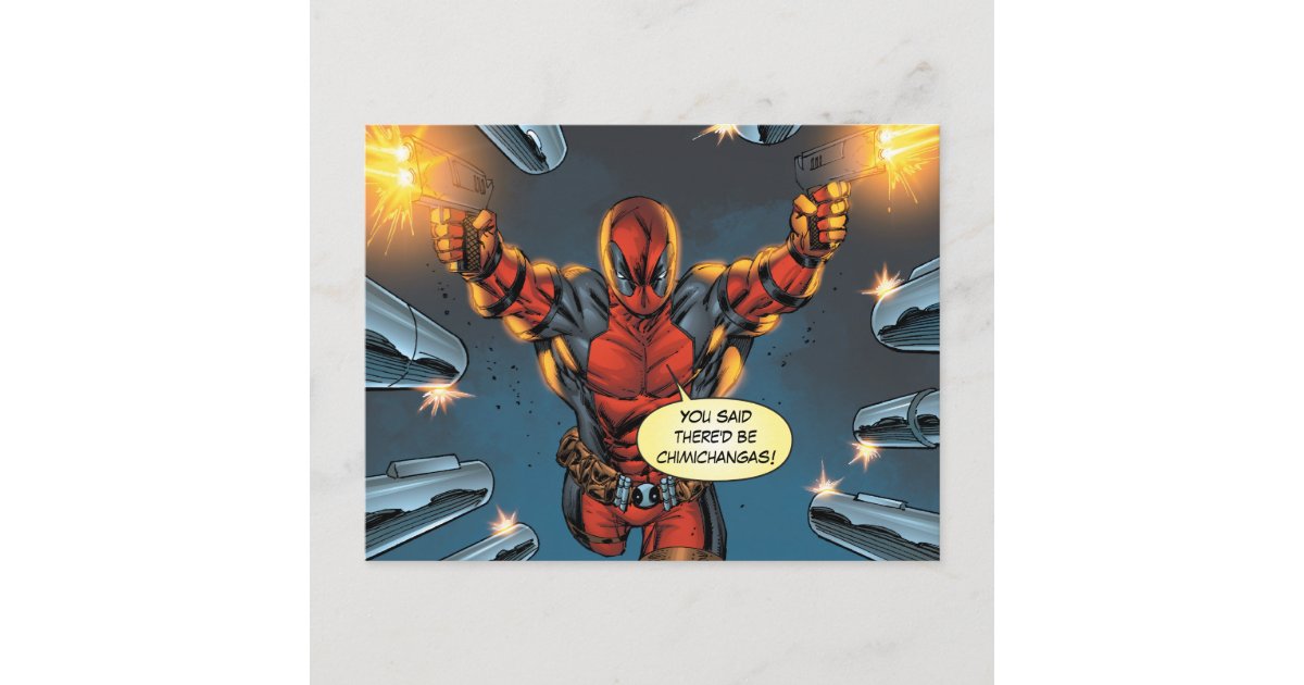 Deadpool Shoots First Postcard | Zazzle