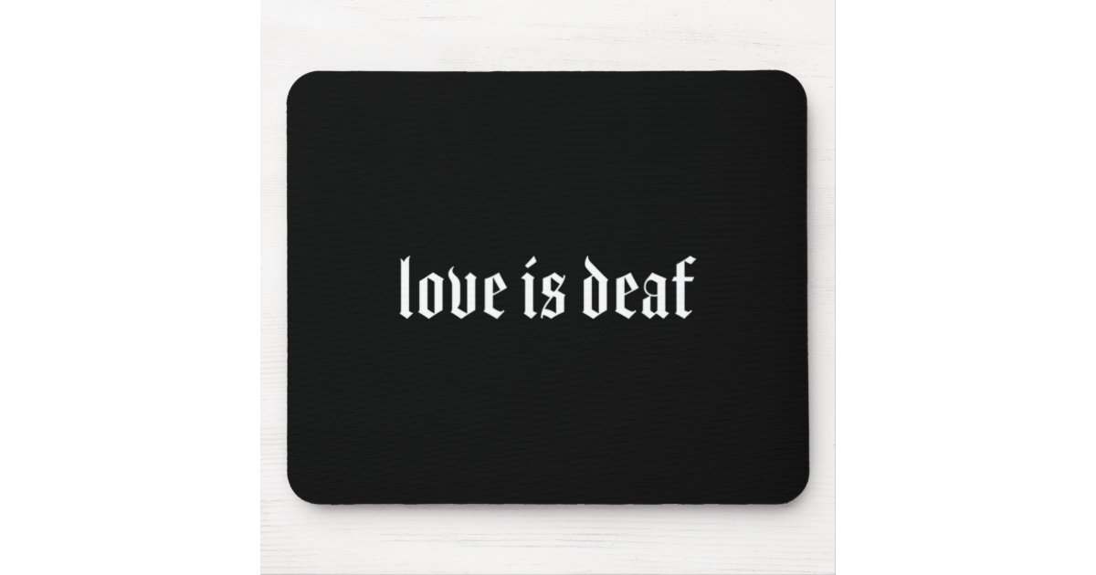 Deaf Asl Hand Gesture Deaf Hearing Loss Awareness Mouse Pad | Zazzle