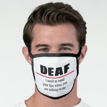 Deaf Face Mask | Zazzle