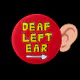 Deaf left ear partial deafness hard of hearing button | Zazzle
