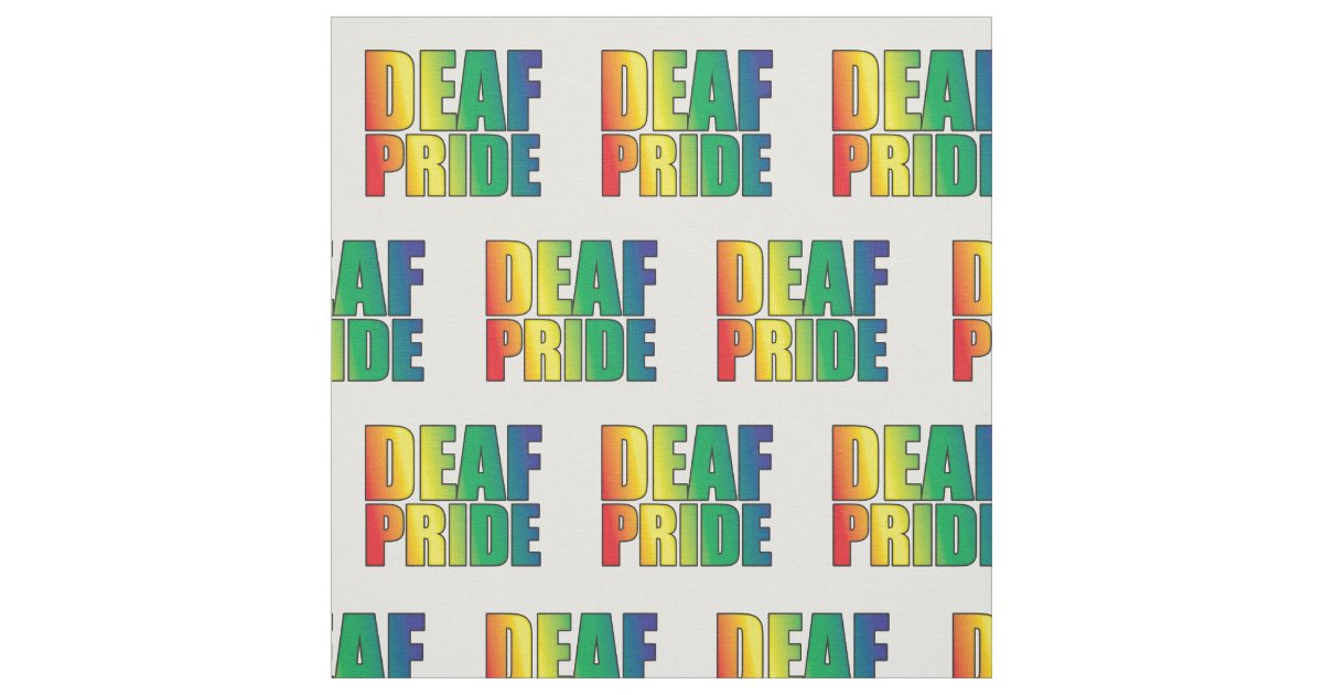 Deaf Pride fabric | Zazzle.com