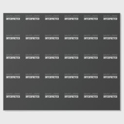 Deaf Pride Interpreter ASL Sign Language Wrapping Paper | Zazzle