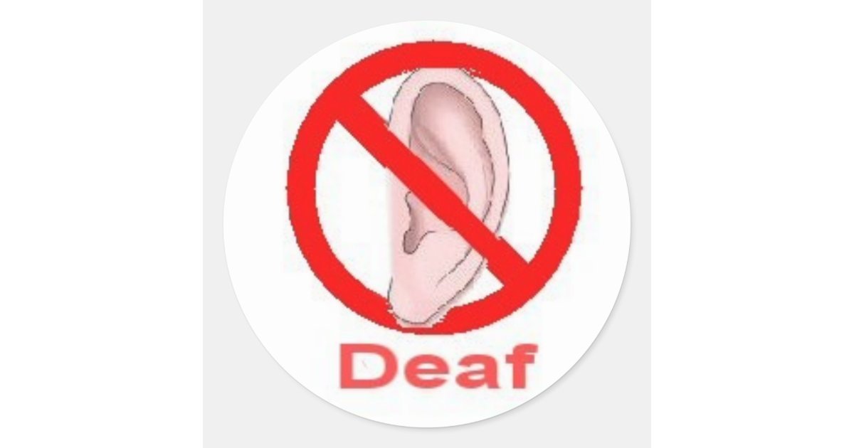 deaf sticker | Zazzle
