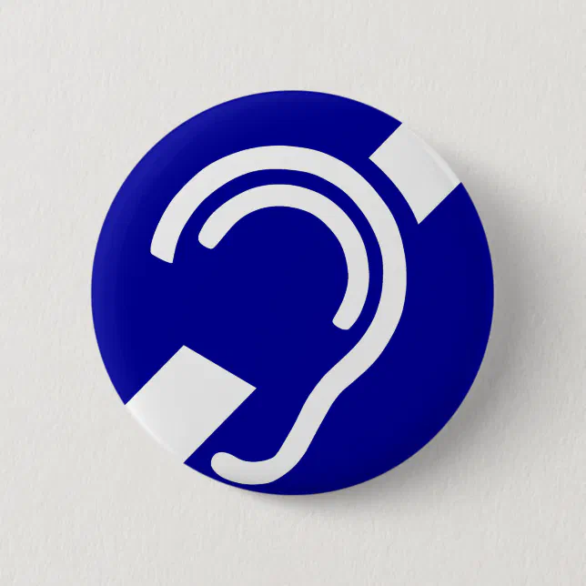 Deaf Symbol Button | Zazzle