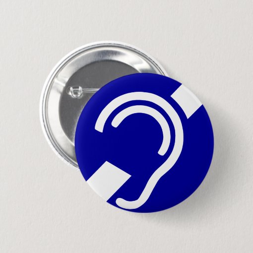 Deaf Symbol Button | Zazzle