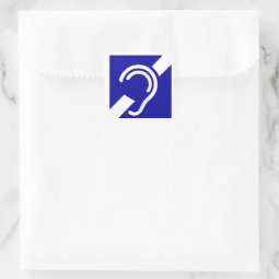 Deaf Symbol Square Sticker | Zazzle