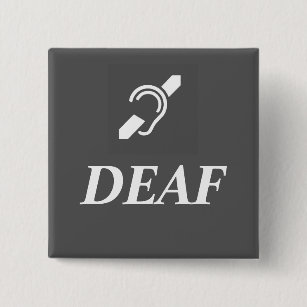 Hard Of Hearing Buttons & Pins - Decorative Button Pins | Zazzle