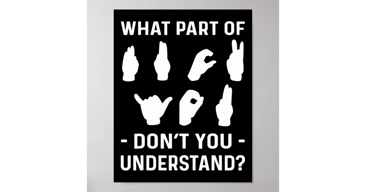 Deafness Awareness. ASL Awareness Poster | Zazzle