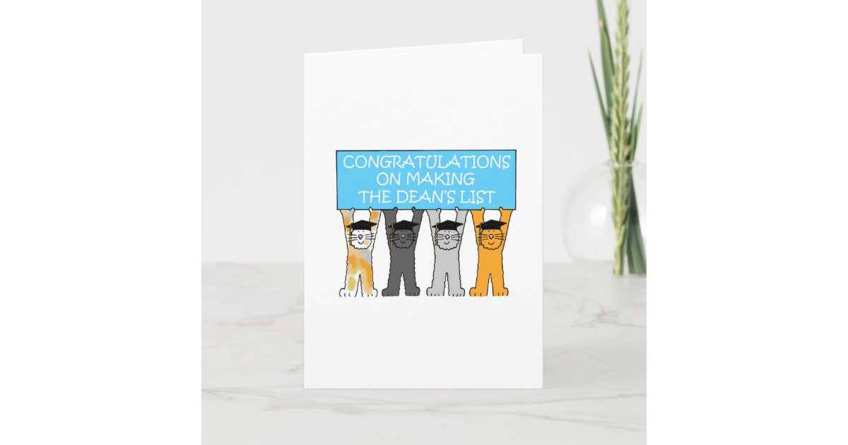 Dean's List Congratulations Card | Zazzle