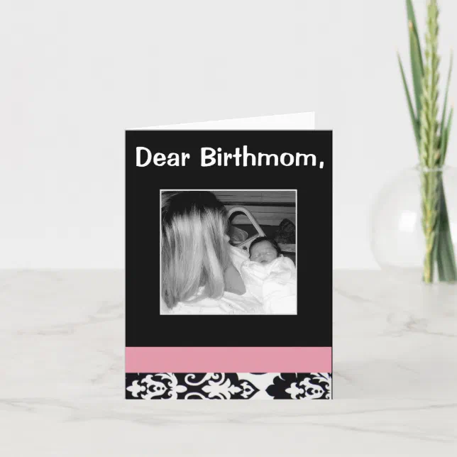 Dear Birth Mom card | Zazzle