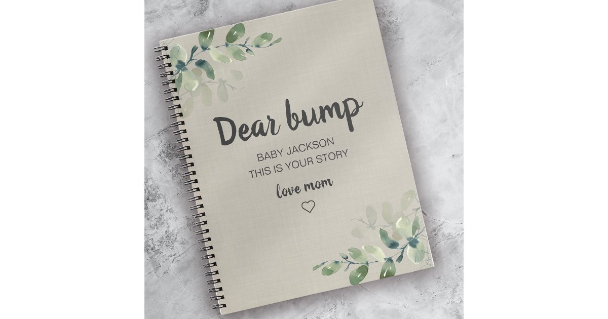 Dear Bump Keepsake Pregnancy Journal | Zazzle