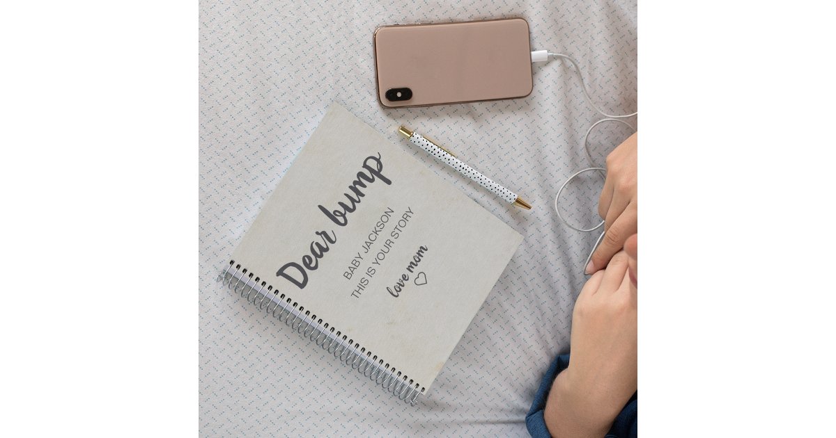 Dear Bump Keepsake Pregnancy Journal | Zazzle
