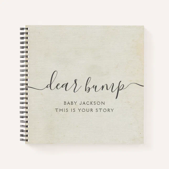 Dear Bump Keepsake Pregnancy Journal | Zazzle
