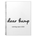 Dear Bump Pregnancy Diary Coming Soon Yr. Notebook | Zazzle