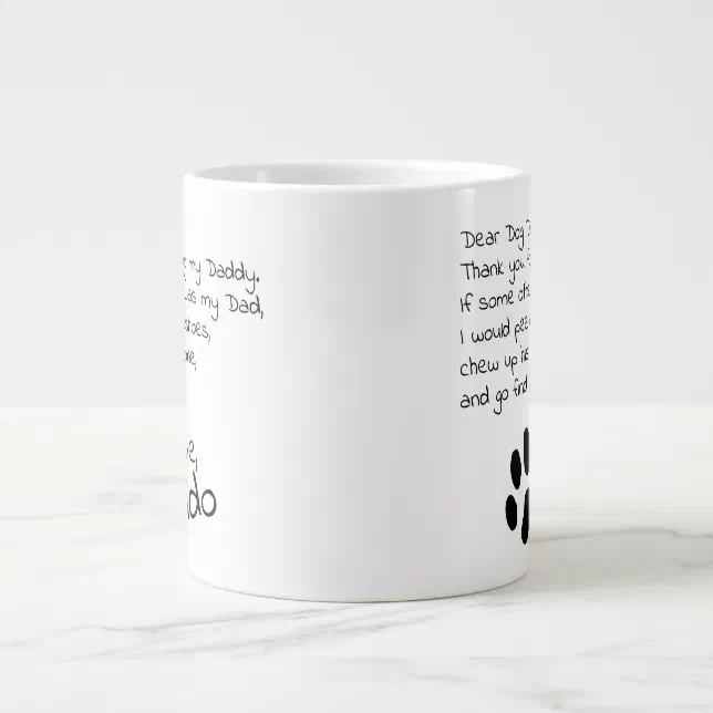 Dear Dog Dad Mom Personalized Pet Name Coffee Mug | Zazzle