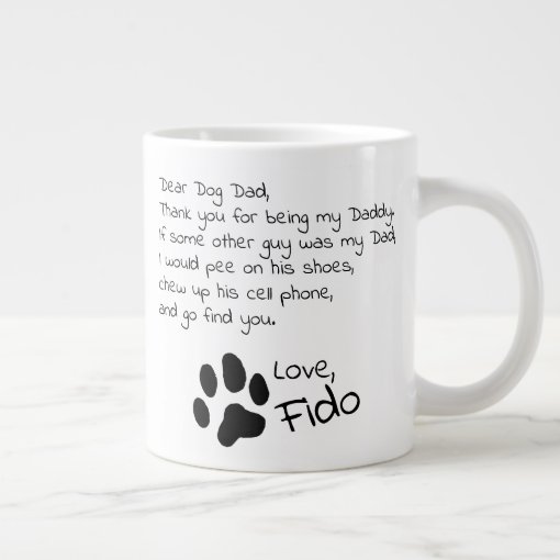 Dear Dog Dad Mom Personalized Pet Name Coffee Mug | Zazzle