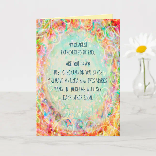“Dear Extrovert Friend” Inspirivity Card | Zazzle