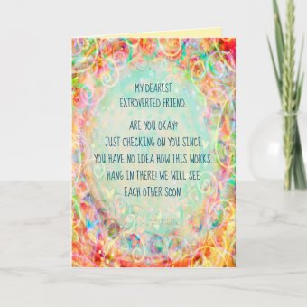 “Dear Extrovert Friend” Inspirivity Card | Zazzle