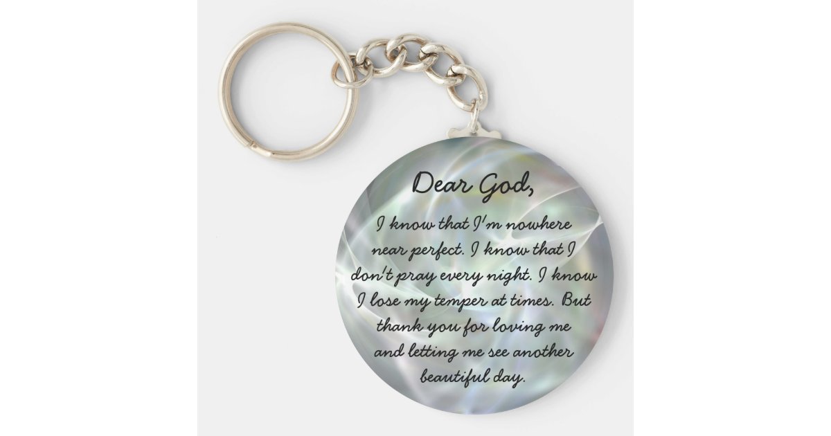 Dear God christian key chain | Zazzle.com